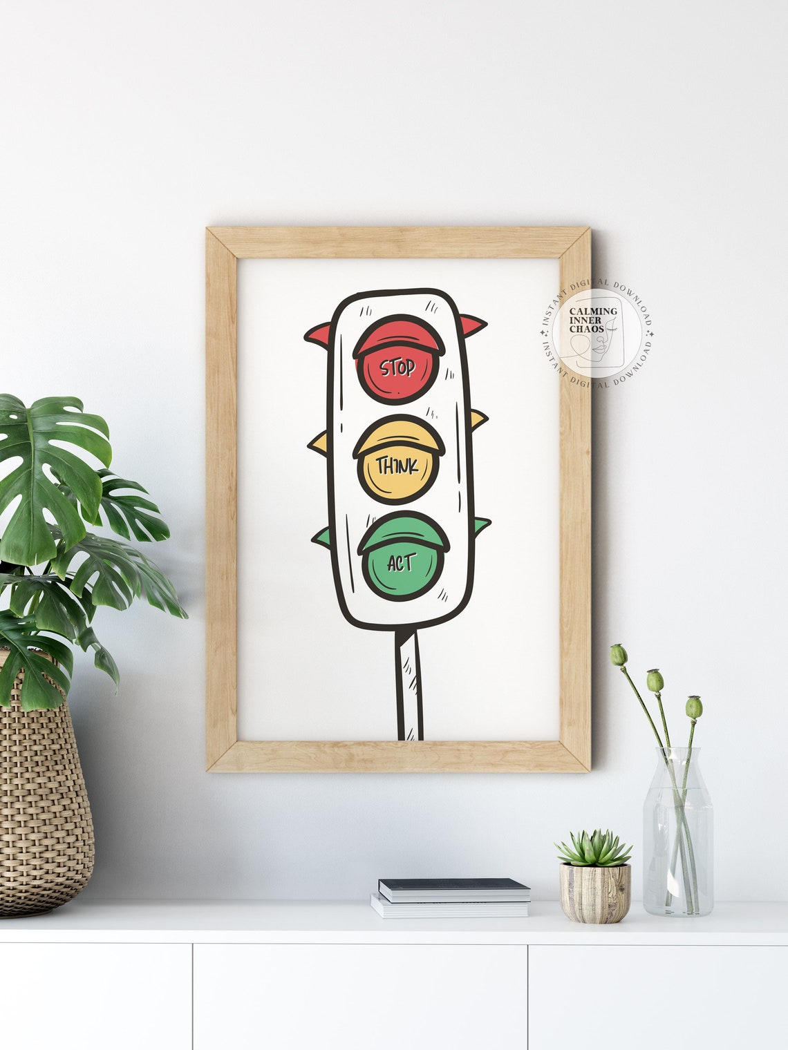 Stop Think Go, CBT Poster, Traffic Light Emotions, Stop Think Act ...
