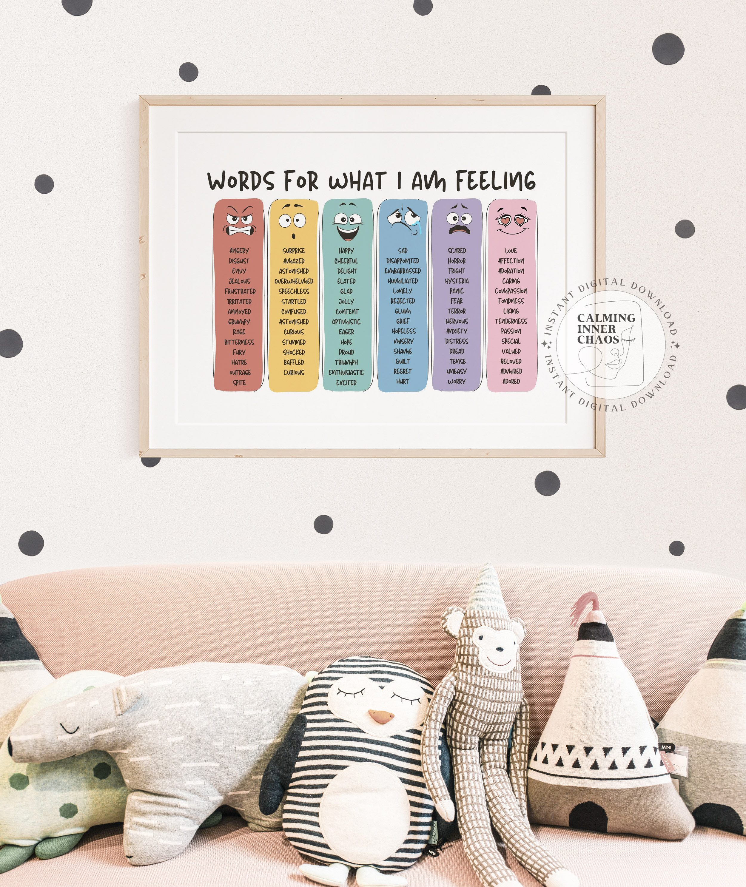 Feelings Vocabulary Poster, Words for My Fellings Chart, Emotional Self ...