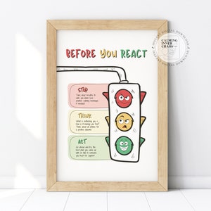 Stop Think Go, CBT Poster, Traffic Light Emotions, Stop Think Act ...