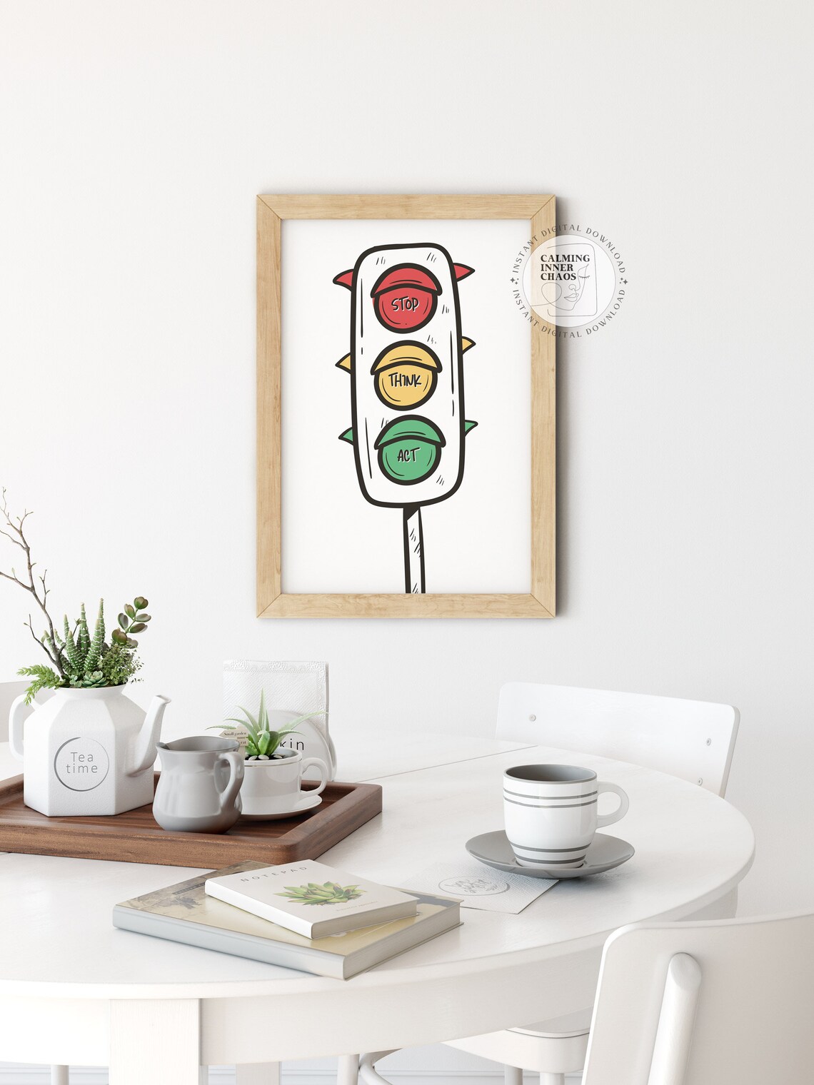 Stop Think Go, CBT Poster, Traffic Light Emotions, Stop Think Act ...
