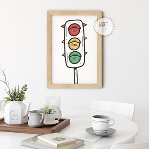 Stop Think Go, CBT Poster, Traffic Light Emotions, Stop Think Act ...