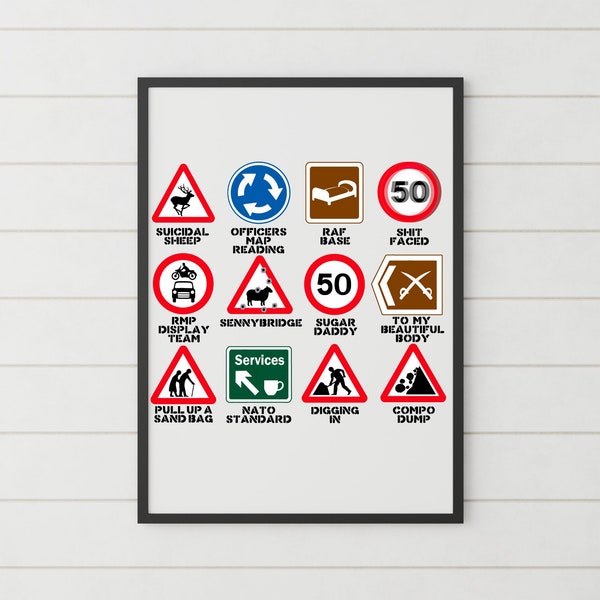 Funny Military Sign - Etsy