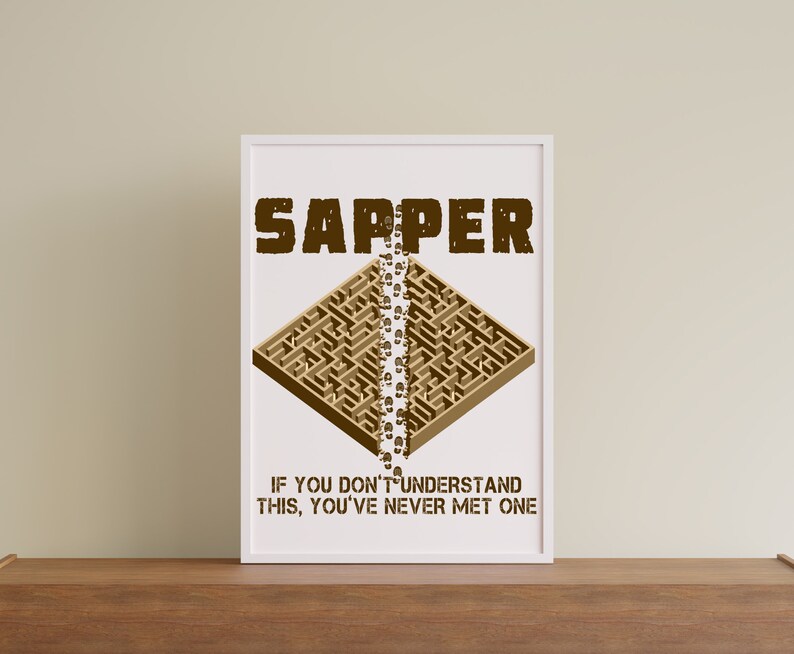 British Army Print Sapper Wall Art Veteran Gifts Military - Etsy