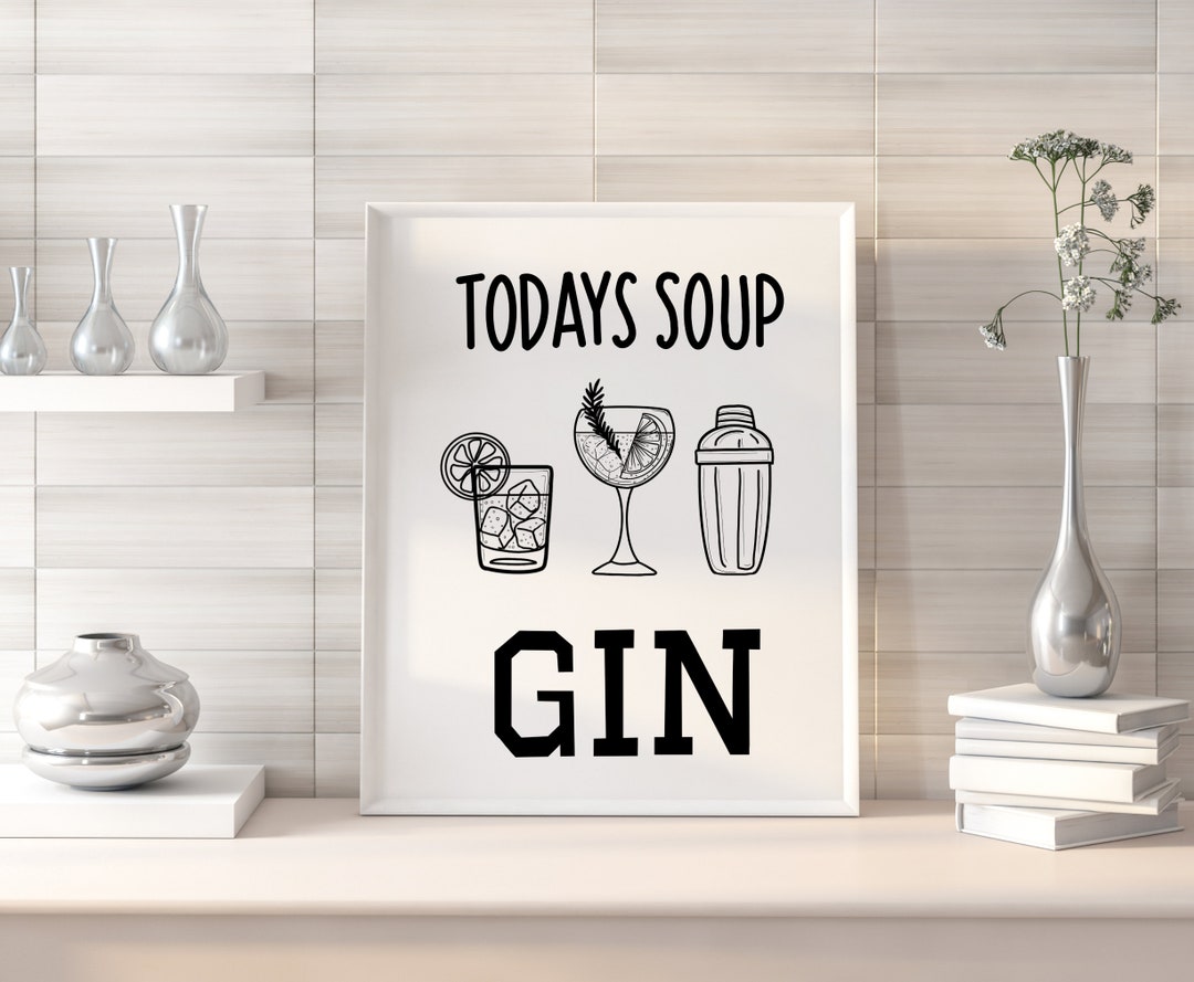 Gin Bar Sleek Wall Print, Gin Bar Sign, Gin Wall Art, Gin Gifts, Gin ...