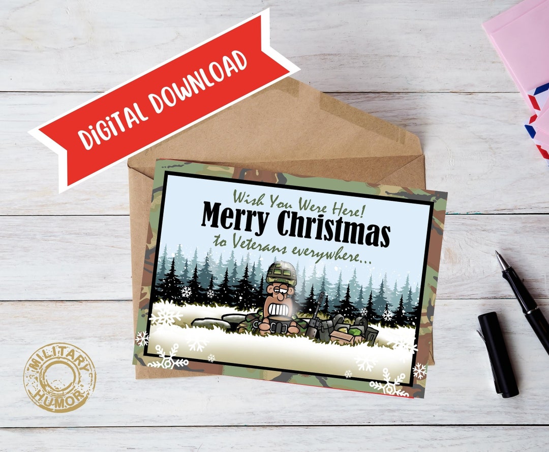 Merry Christmas to Veterans Everywhere Greetings Card - Digital ...