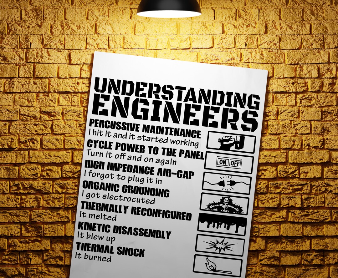 Engineer Print Engineer Poster Engineering Gifts Engineers - Etsy
