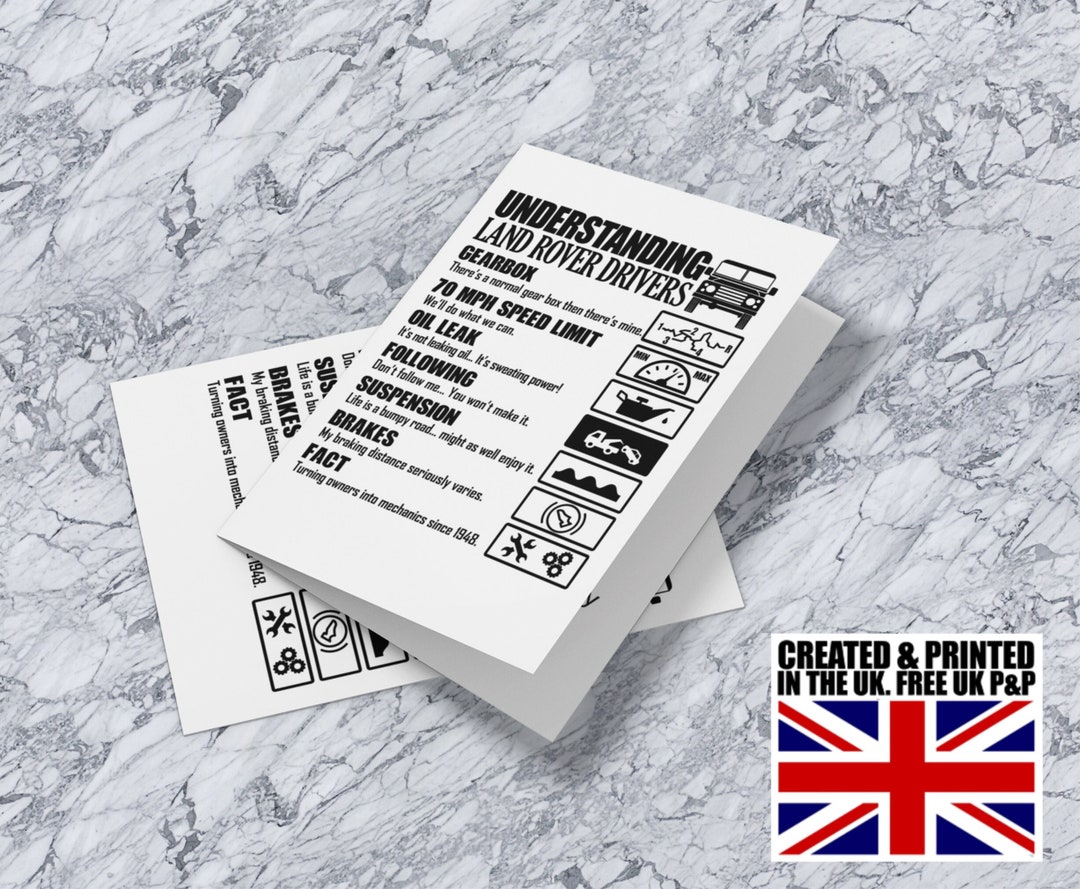 Land Rover Greetings Card, Personalised Landrover Card, Custom Land ...