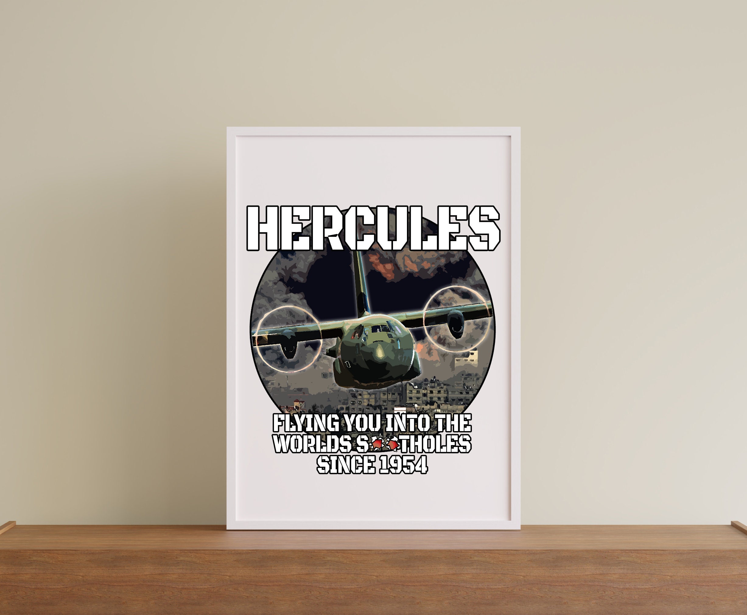 C130 Hercules, the Herc Poster C-130 Aircraft Art, Military Aircraft, C ...