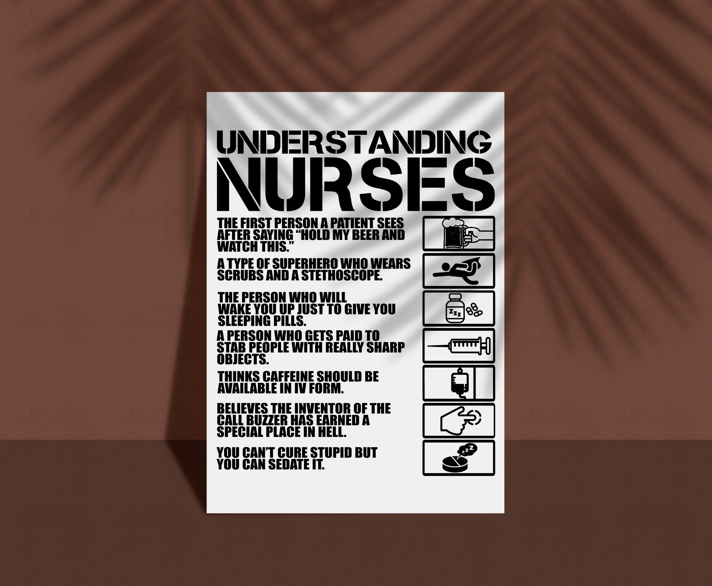 Nurse Wall Art Understanding Nurses Nursing Print Nurse Funny Gift - Etsy