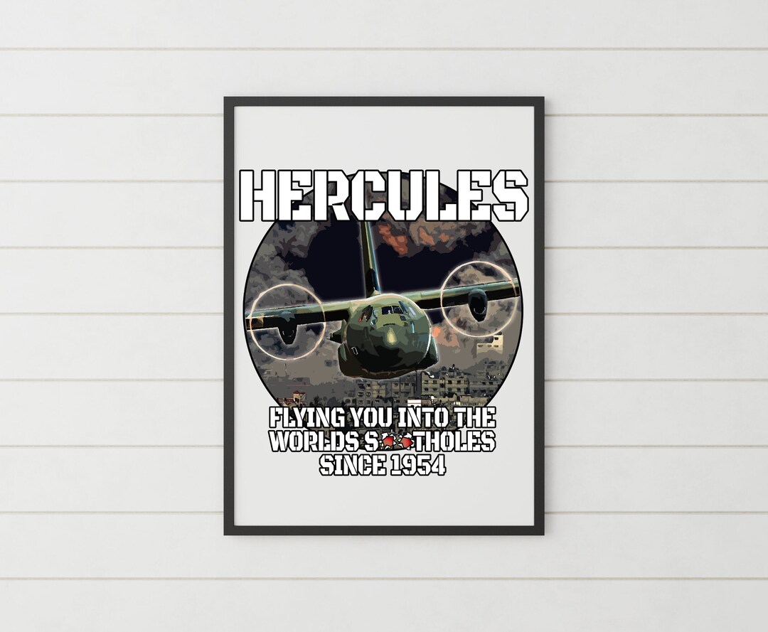 C130 Hercules, the Herc Poster C-130 Aircraft Art, Military Aircraft, C ...