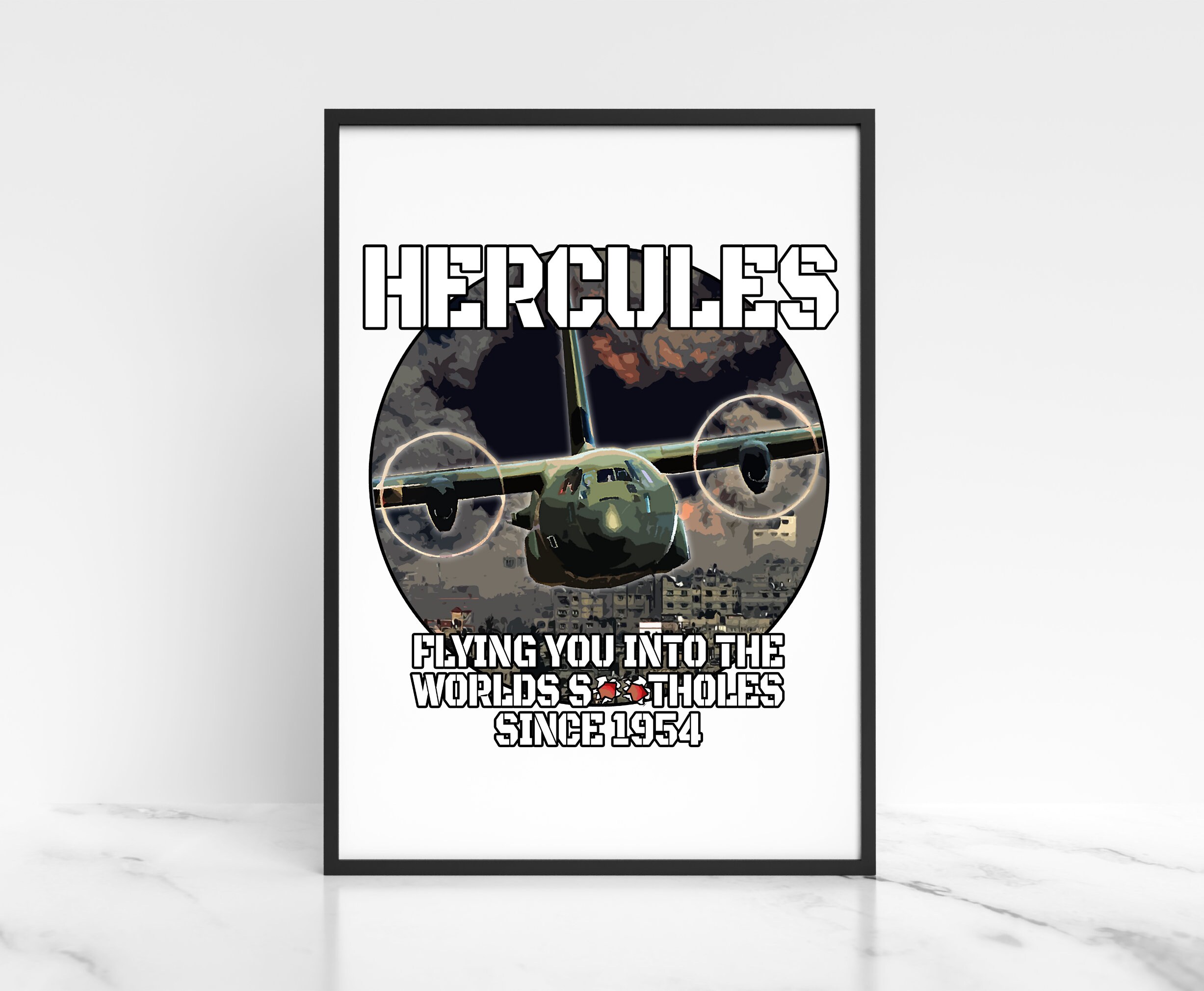 C130 Hercules, the Herc Poster C-130 Aircraft Art, Military Aircraft, C ...