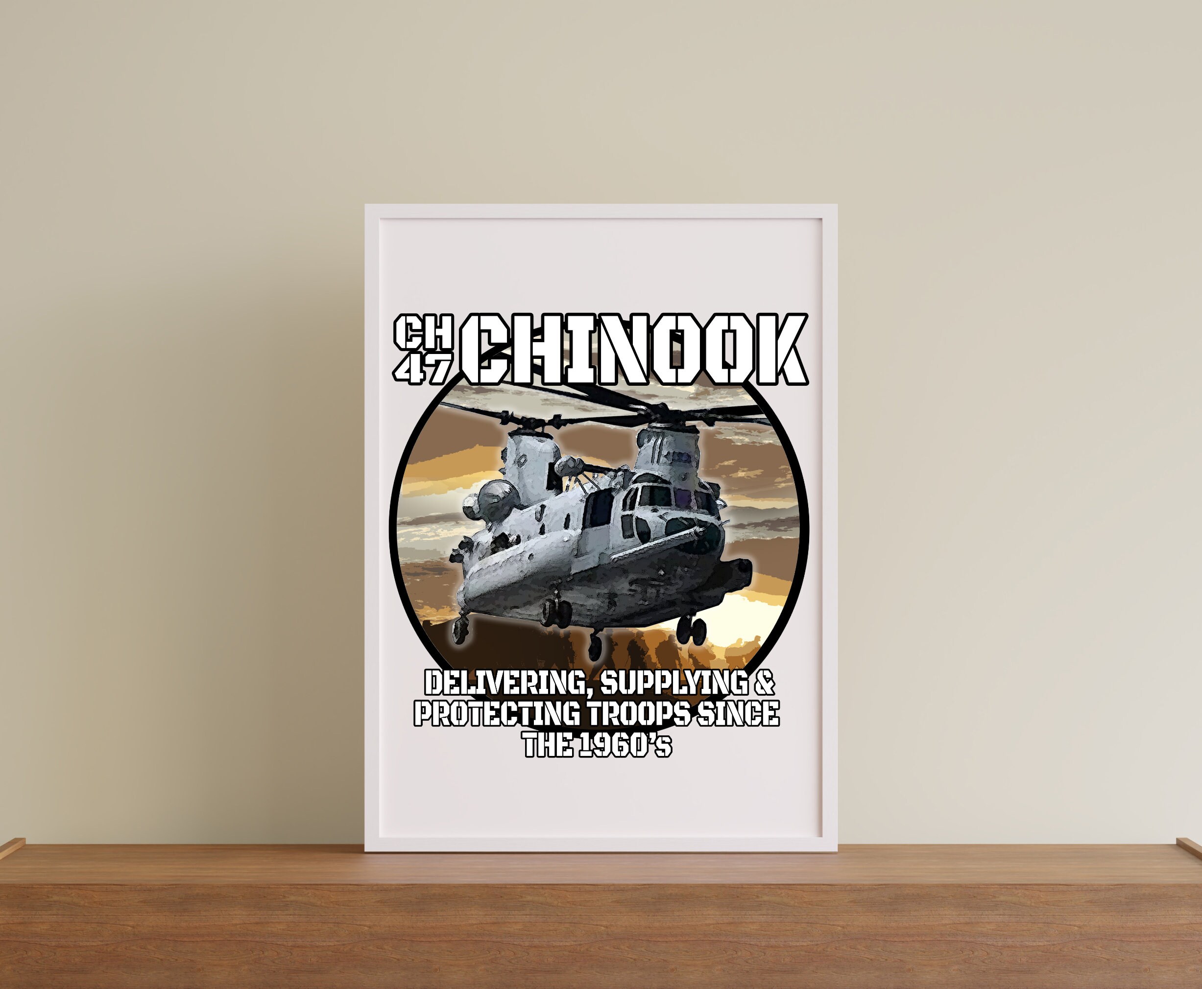 Chinook Wall Art CH47 Printed Art Military Aircraft One Roof Gallery - Etsy