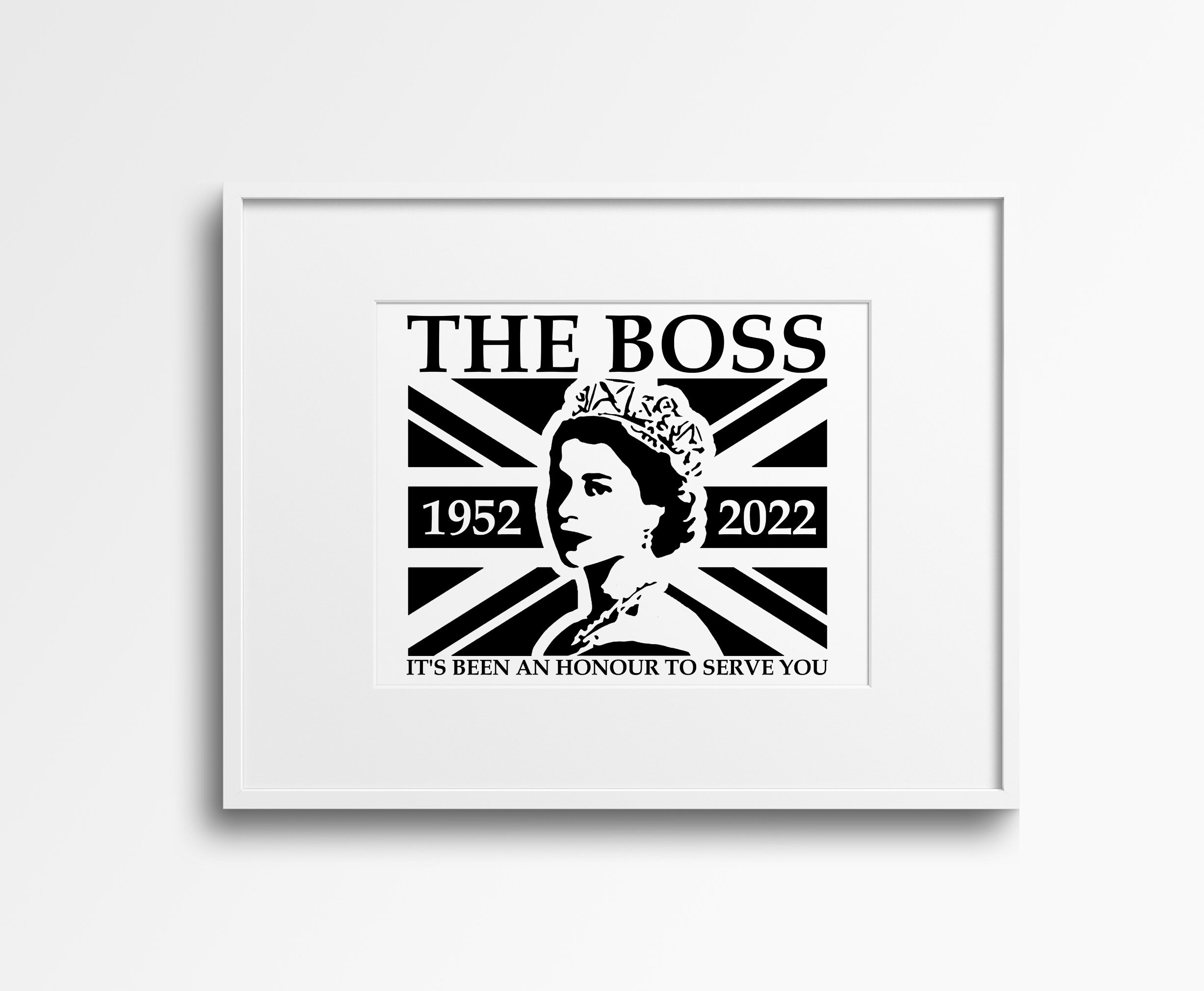 The Queen Wall Art the Boss Printed Art Royal Wall Art - Etsy