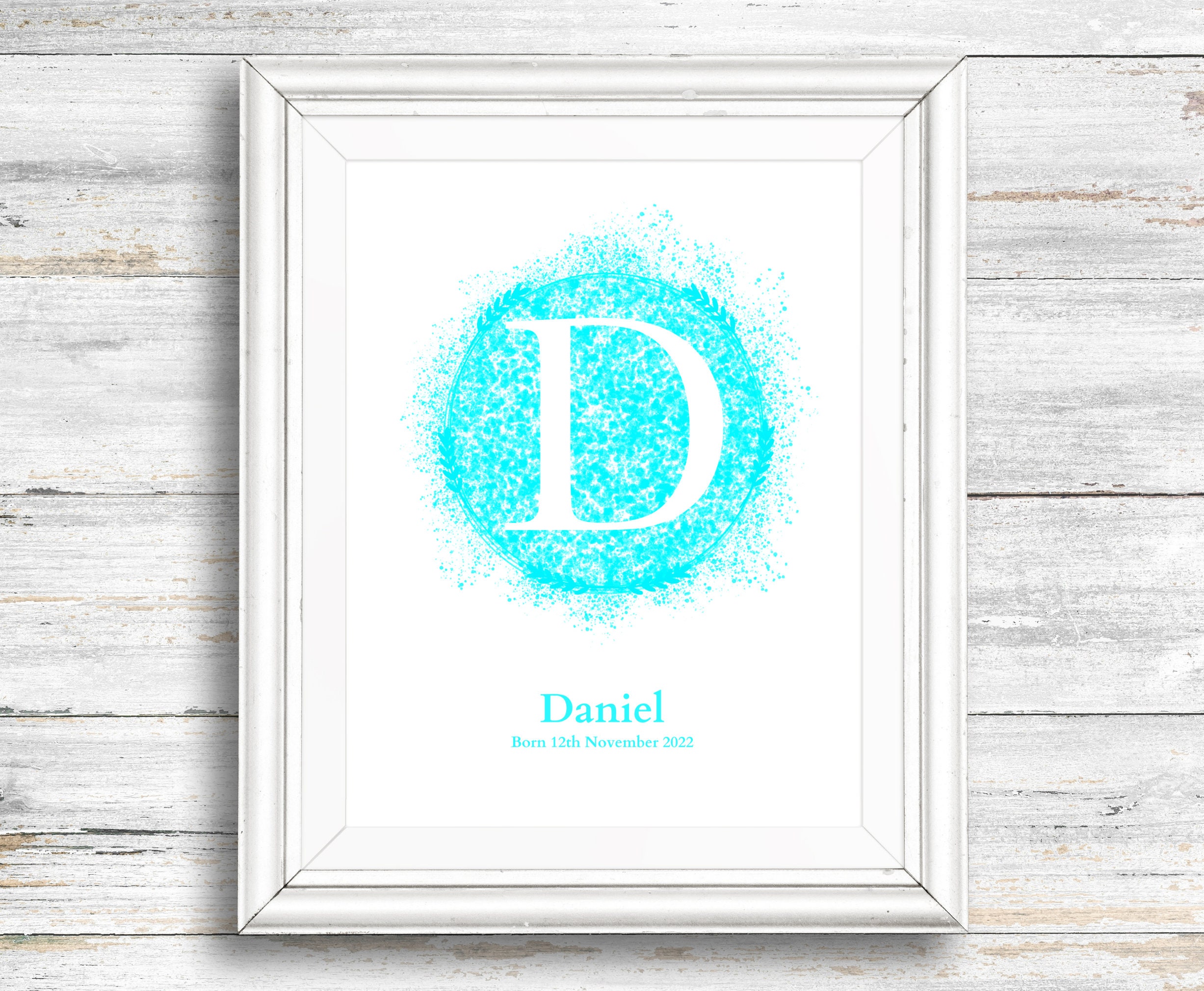 First Letter of Name Childrens Wall Art, Personalized Nursery Wall Art ...