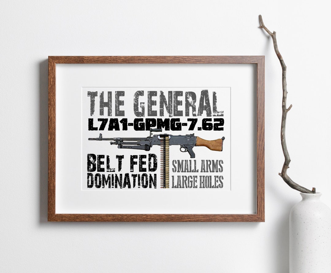 GPMG Wall Art -machine Gun Print - Military Art - Etsy