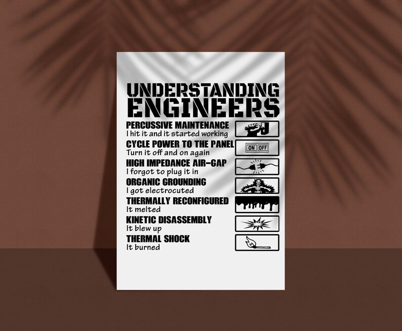Engineer Print Engineer Poster Engineering Gifts Engineers - Etsy