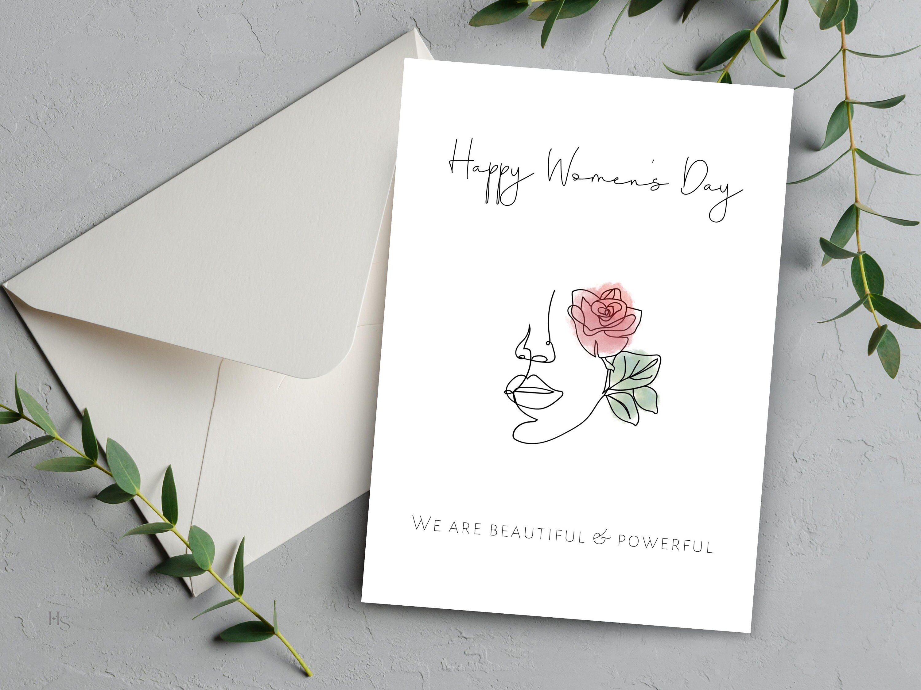 Happy Womens' Day Printable Card | Minimalist | 4.25x5.5, 5x7 | A2, A7 ...