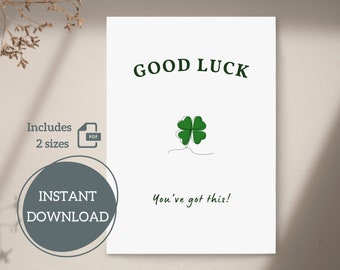 Good Luck Pdf Card - Etsy