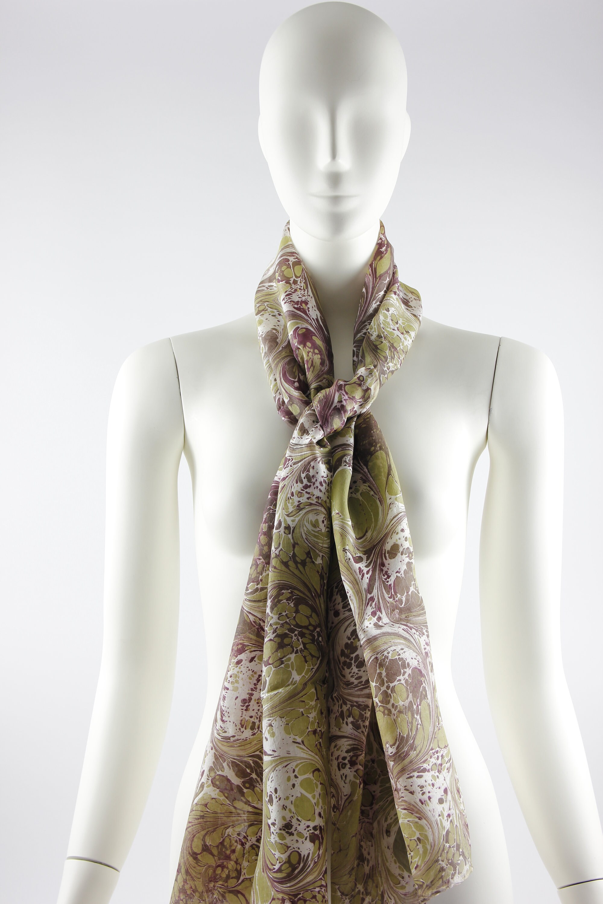 Silk Scarf Handmade | Silk Scarf | Women | Brown-green| Elegant ...