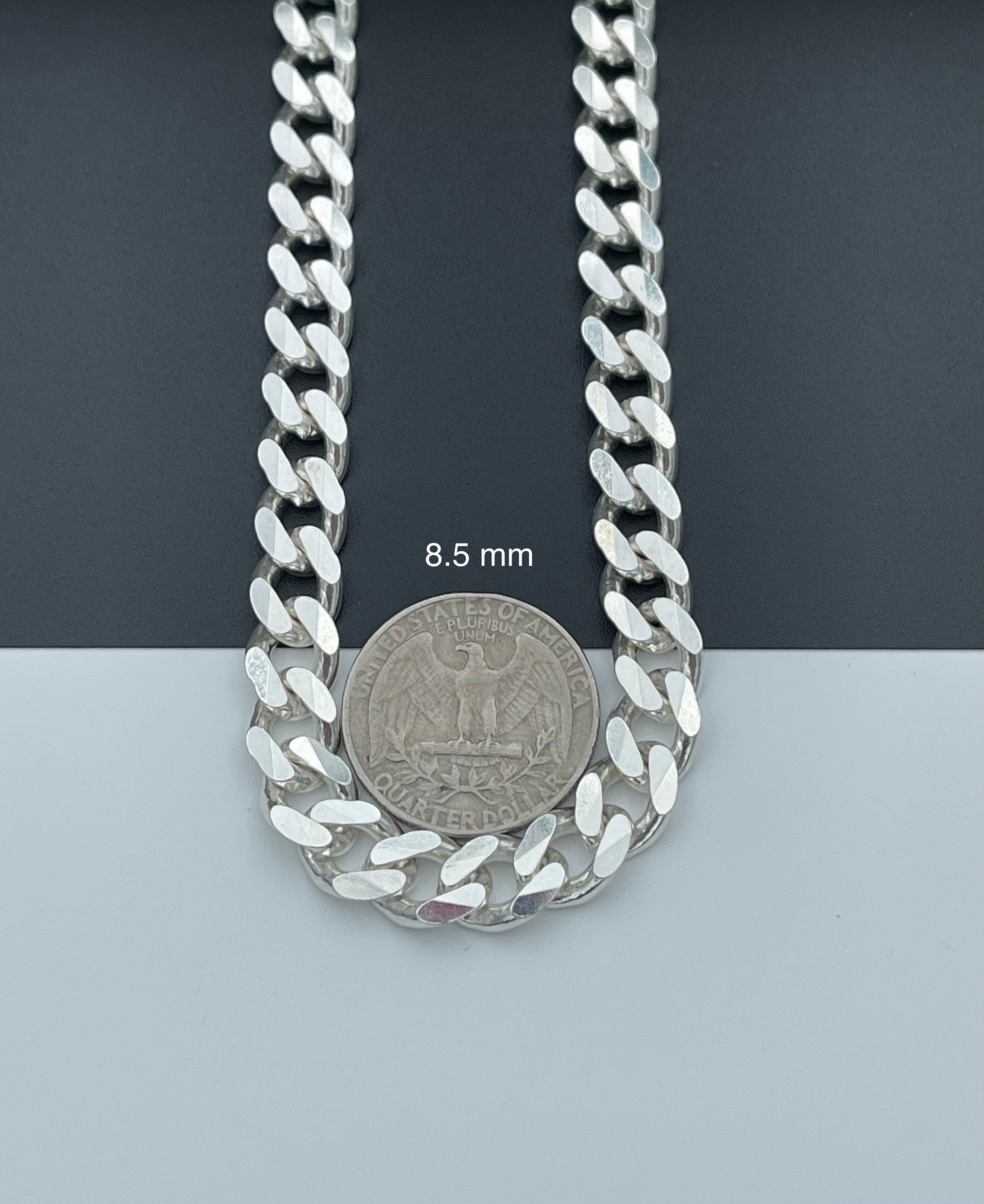 925 Sterling Silver Cuban Link Chains Men's Women's - Etsy UK
