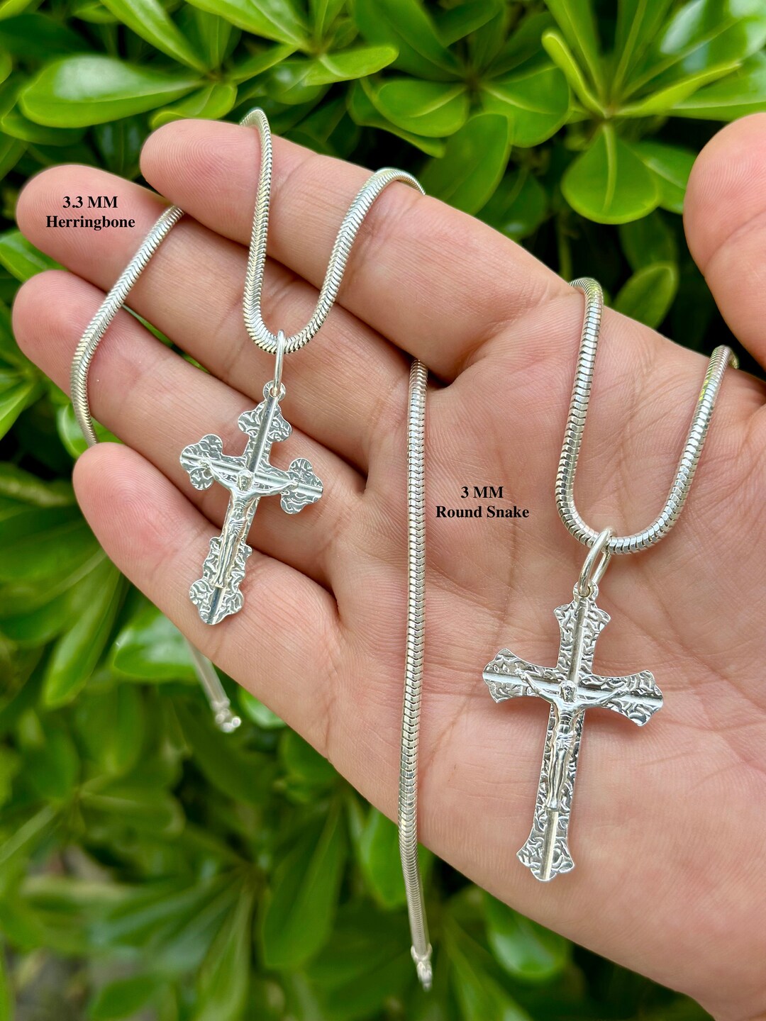 925 Sterling Silver Jesus Cross Pendant Necklace, Crucifix Necklace ...