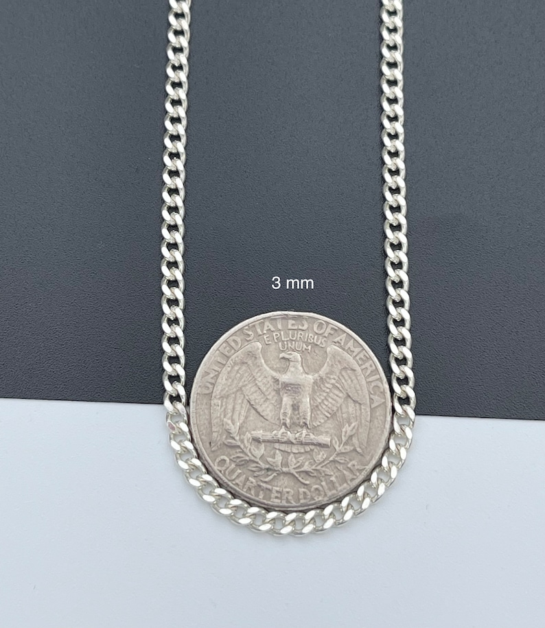 Solid 925 Sterling Silver Cuban Link Chains Men's - Etsy