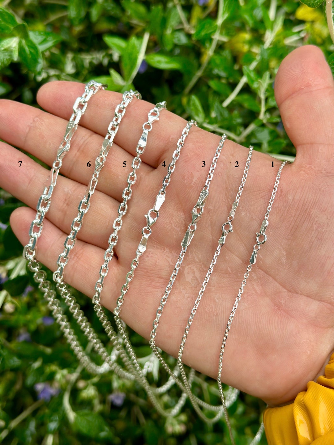 925 Sterling Silver Anchor Chain Necklace, Sterling Silver Chain ...