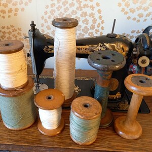 Old English Industrial Wooden Bobbins and Reels - Etsy UK