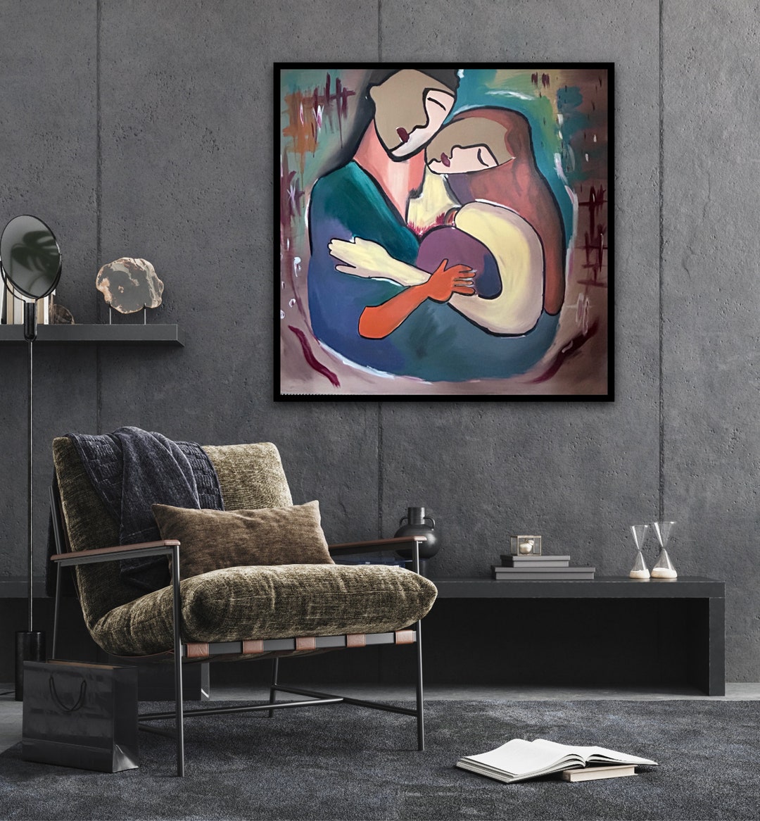 Acrylic on Canvas, Framed Wall Art, Large Abstract Paintings. - Etsy