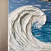 3D Wave Art on Canvas Original. Acrylic Paint With Plaster 3D Waves.sea ...