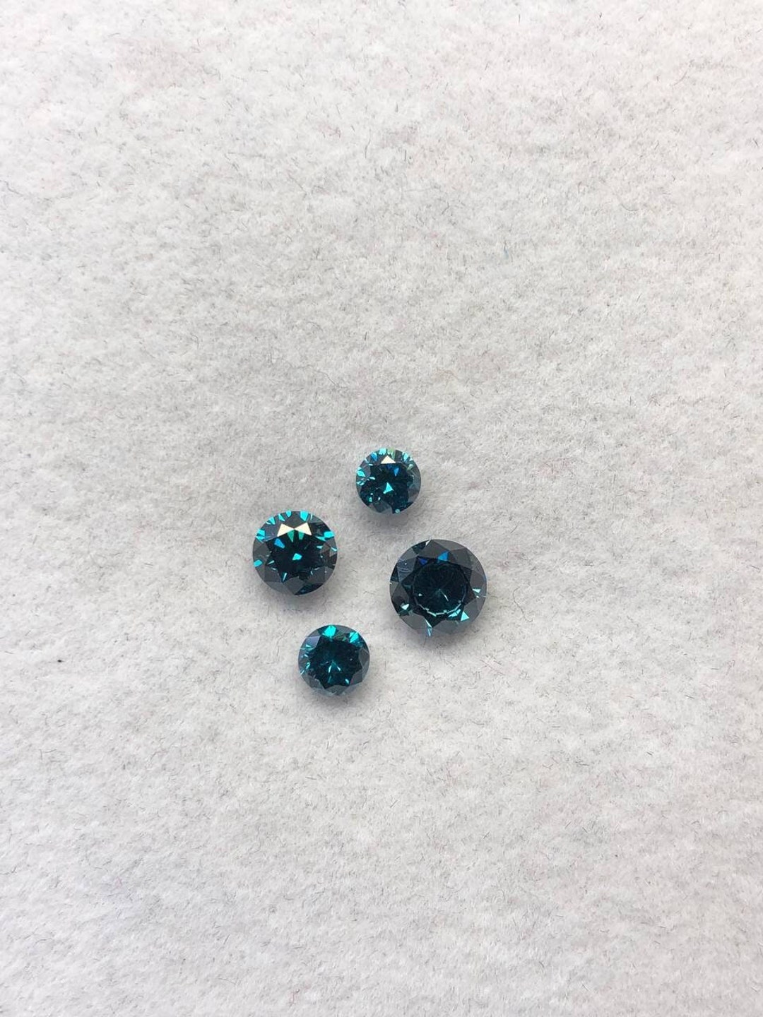 1.27 Ct Blue Color Diamond , Fancy Color Lab Grown Diamond , Round Cut ...