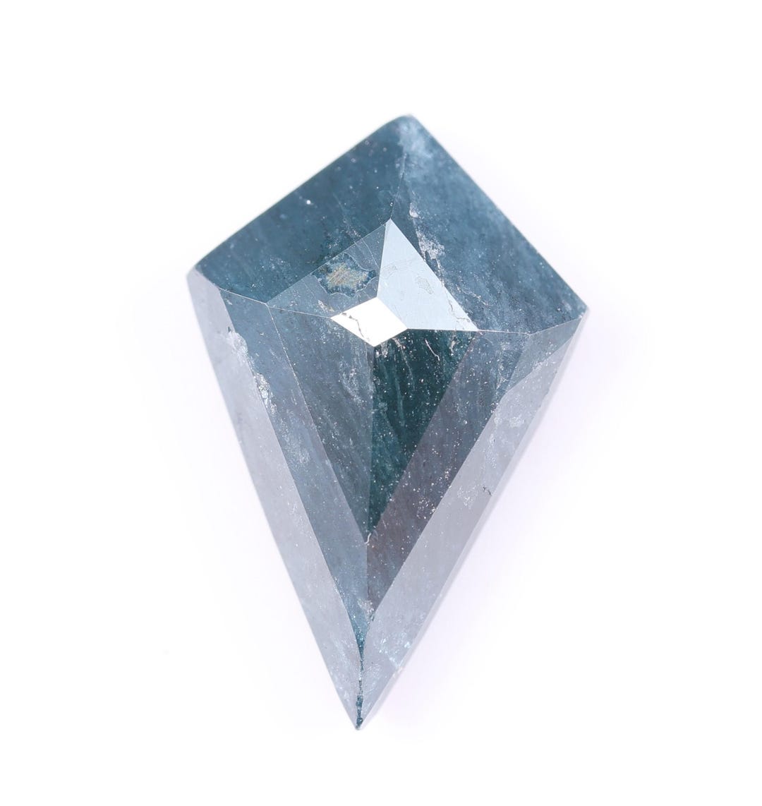 1.34 Ct Kite Shape Blue Salt and Pepper Diamond, 10.6x7.0x2.7 MM Rare ...