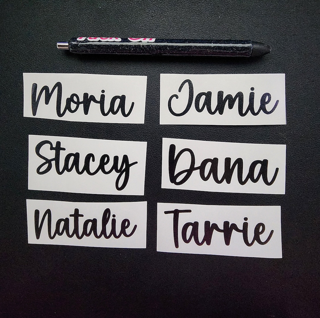 Personalized Vinyl Decals Custom Name Decals Wedding Favor Sticker ...