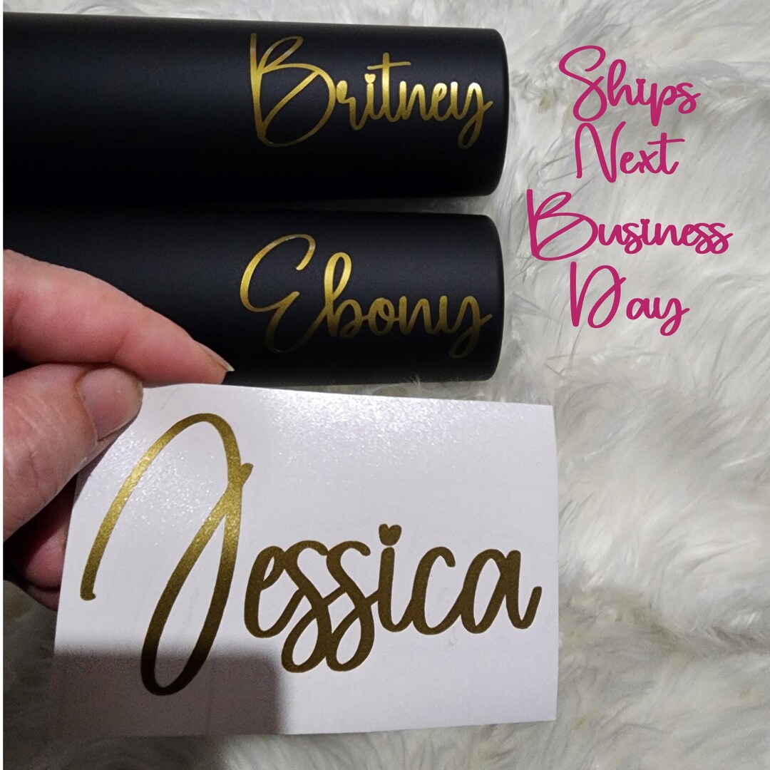 Custom Name Permanent Vinyl Decals Custom Name Decal Bridal Party ...