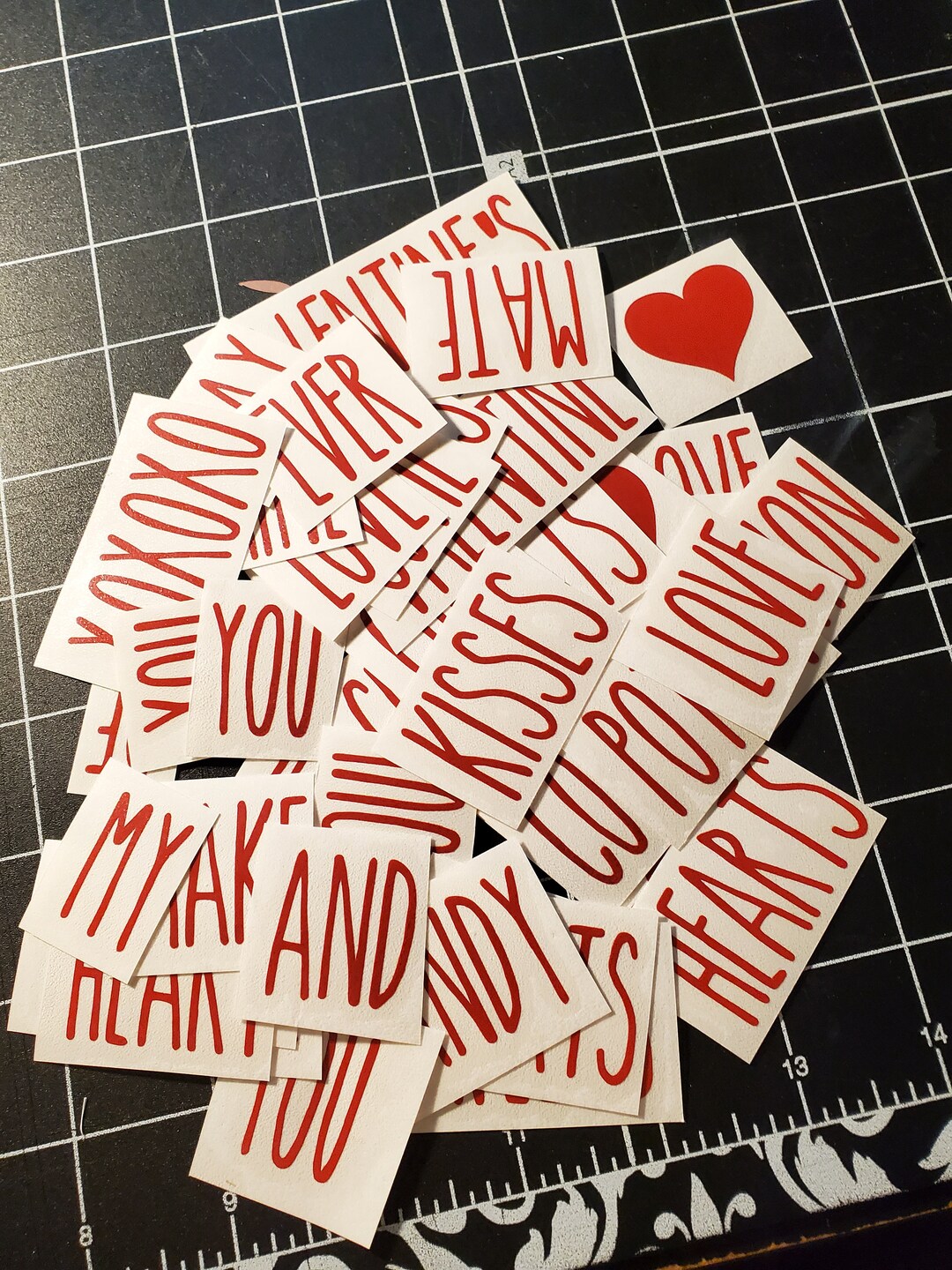 Valentine's Day Decals, Valentine Decor, Ornament Decals, Wine Glass ...