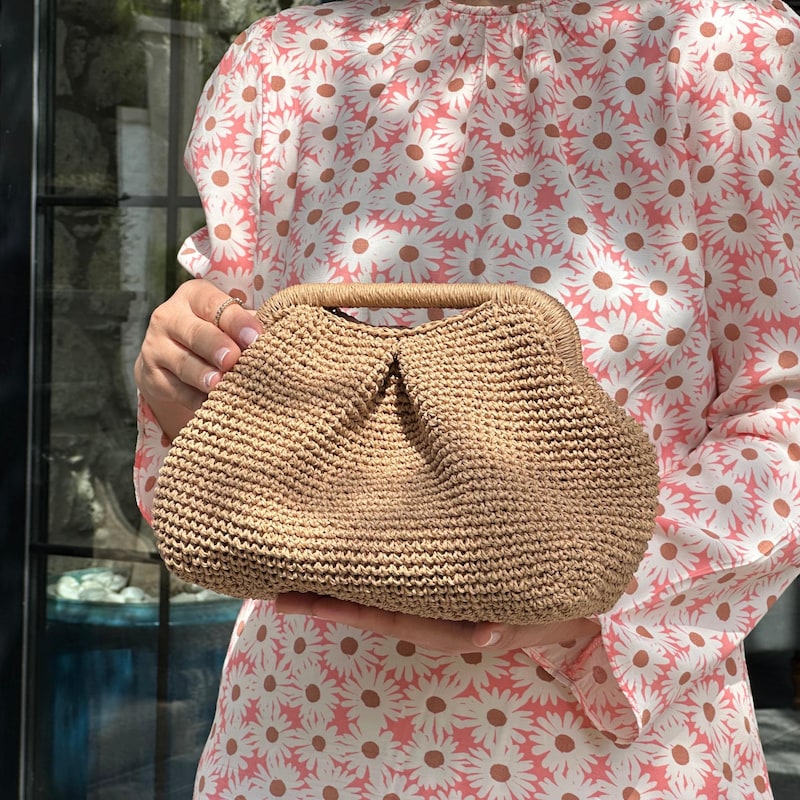 Straw Zipper Top Purse - Etsy
