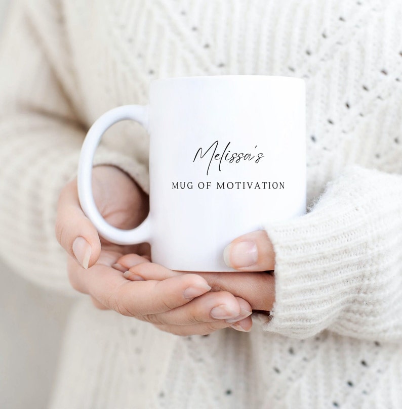 Personalized Mug of Motivation: Coffee Lover Gift - Etsy UK