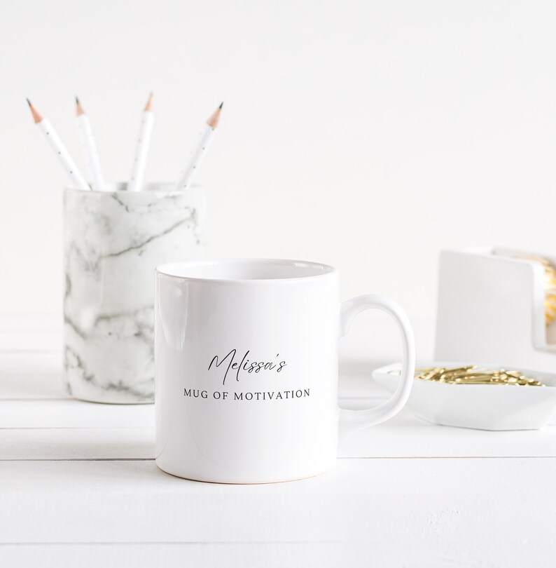 Personalized Mug of Motivation: Coffee Lover Gift - Etsy UK