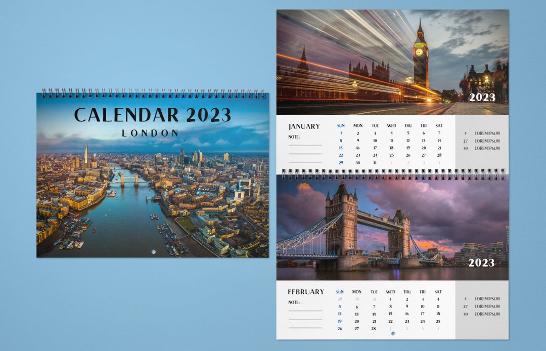 London Calendar 2023, Calendar 2023, Wall Calendar - Etsy