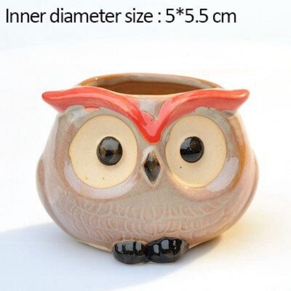 Owl Flower Pot - Etsy