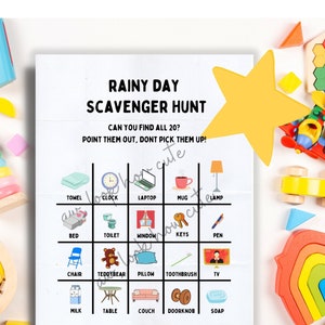 Indoor Kids Scavenger Hunt for Kids, Inside Toddler Activity, Preschool ...