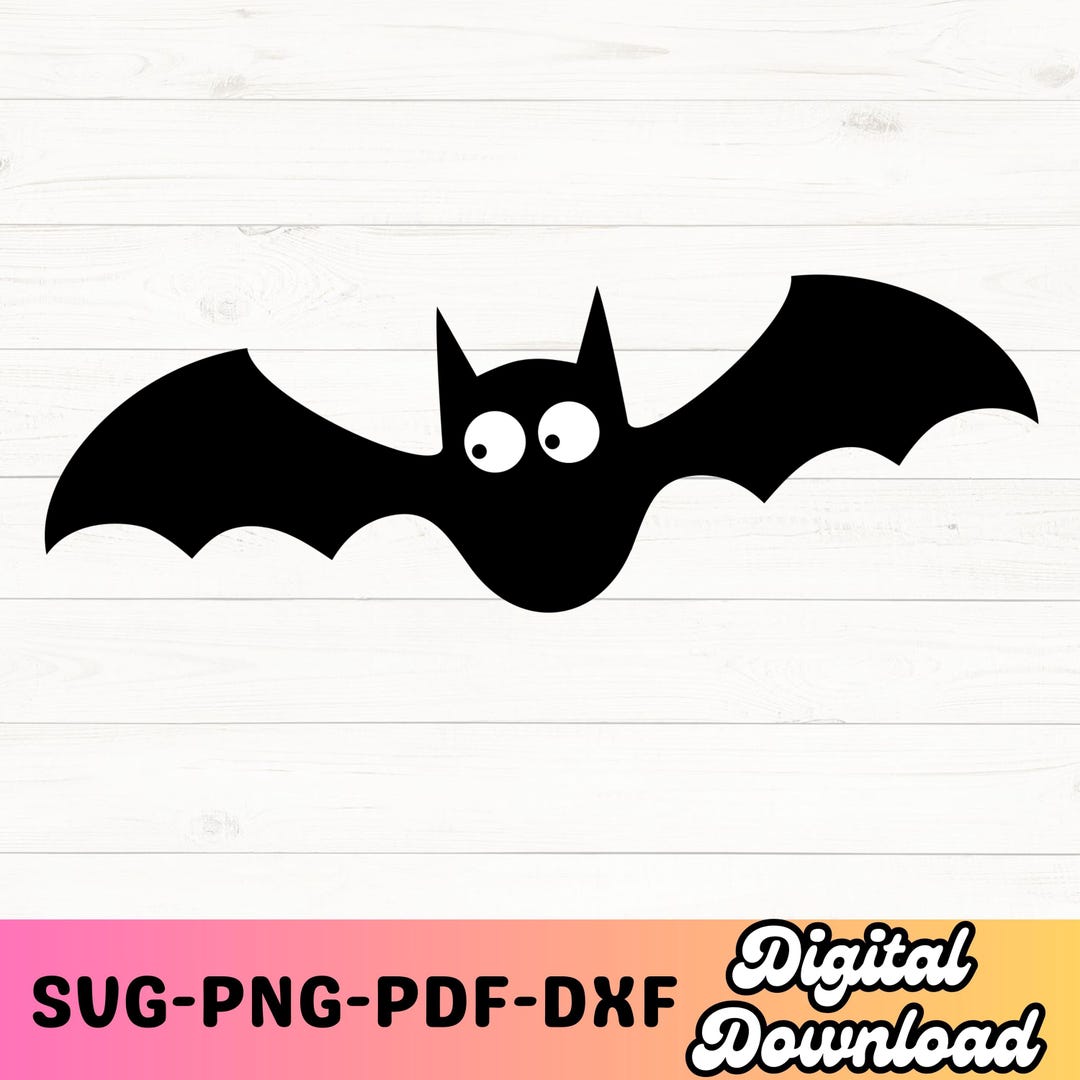 Bat Svg, Halloween Bat Svg, Spooky Silhouette Cutting File Clipart, Svg ...