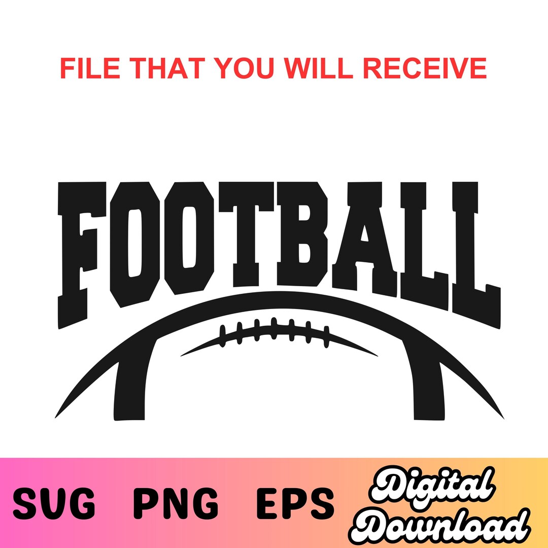 Football Svg, Custom Football Svg, Half Football Svg, Digital Download ...