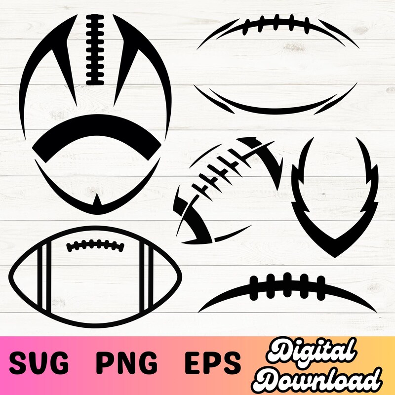 Football Outline Svg - Etsy