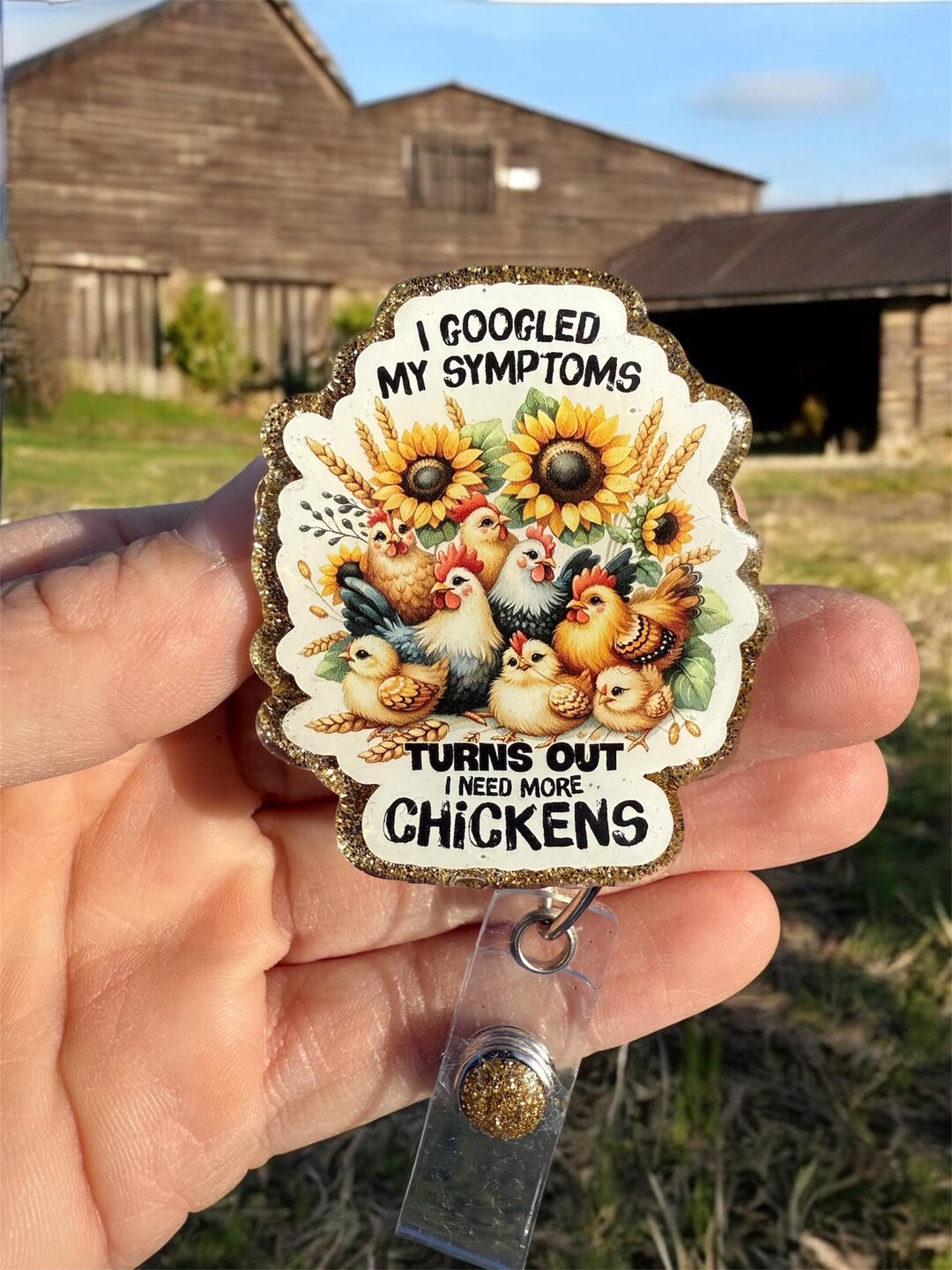 Funny Badge Reel. I Need More Chickens. Funny Nursing Badge, Teacher ...