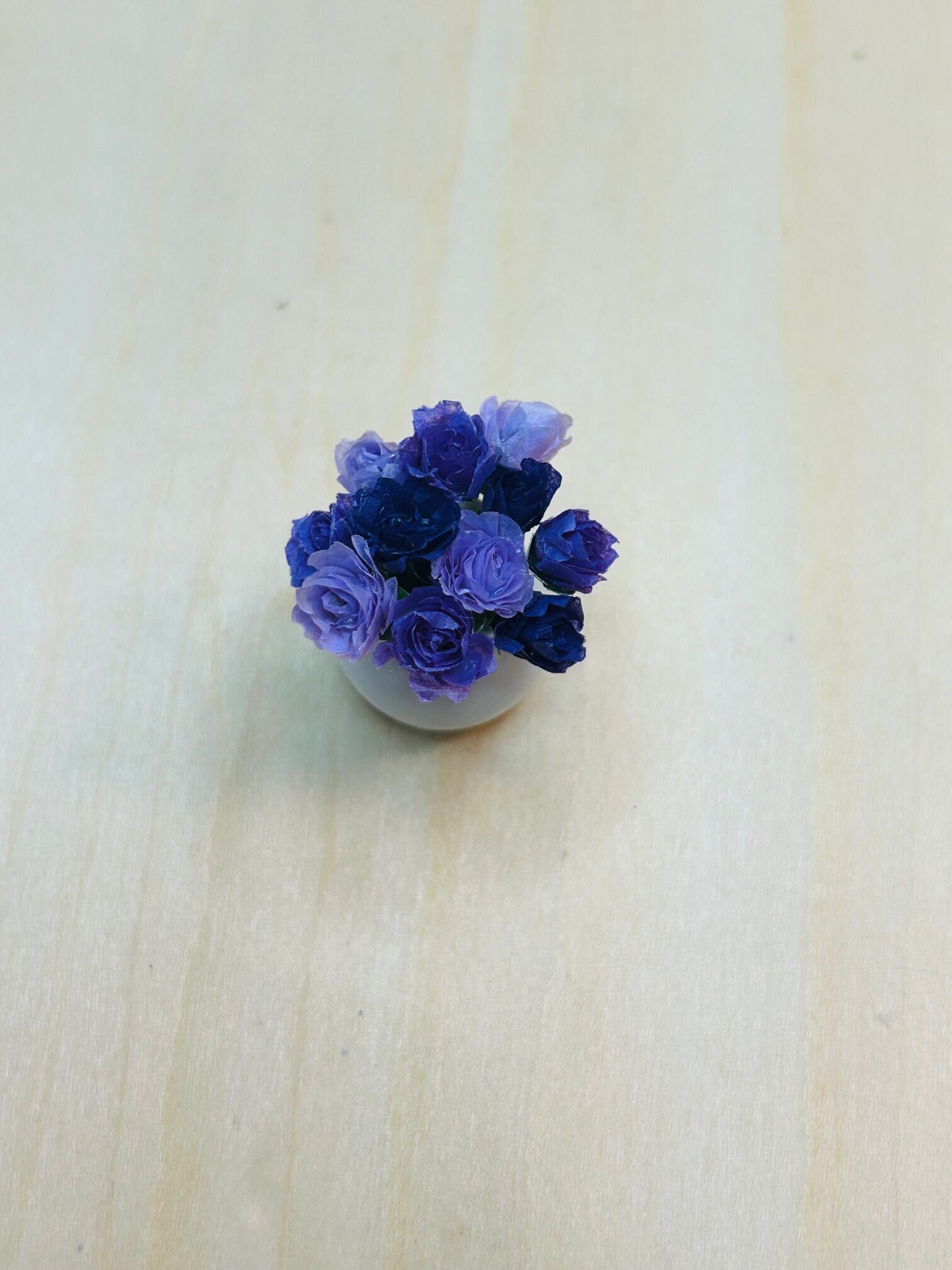 Miniature Purple Roses Dollhouse 1:12 Scale - Etsy