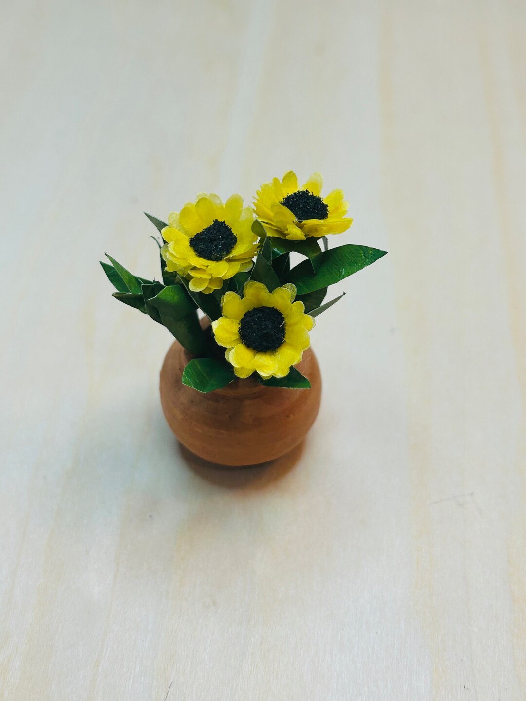 Miniature Sunflowers in Pot Yellow 1:12 Scale - Etsy