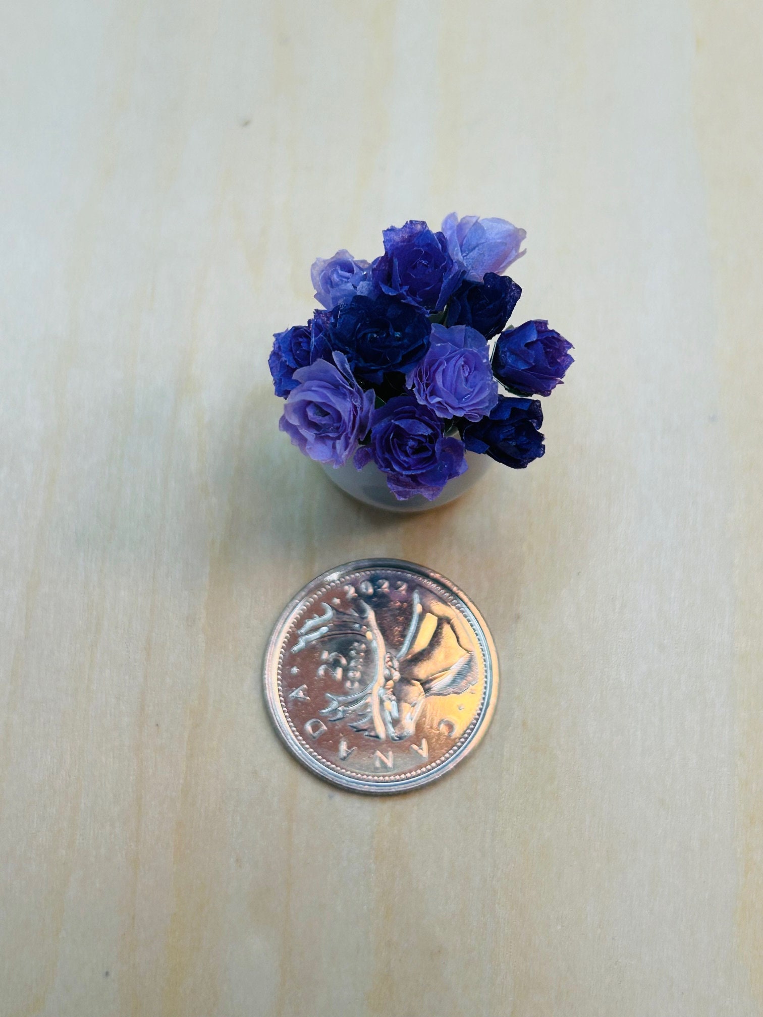 Miniature Purple Roses Dollhouse 1:12 Scale - Etsy