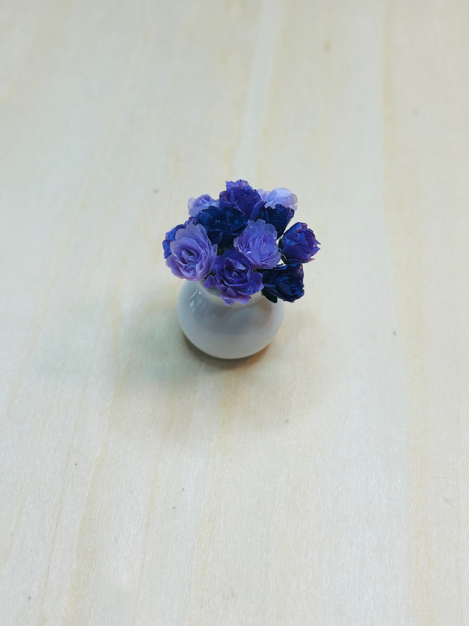 Miniature Purple Roses Dollhouse 1:12 Scale - Etsy