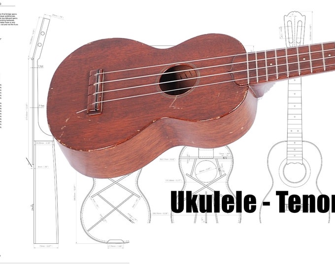 Tenor Ukulele Builders Plan Full Scale Print - Etsy